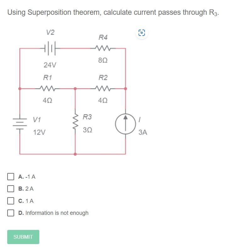Solved Using Superposition Theorem Calculate Current Passes