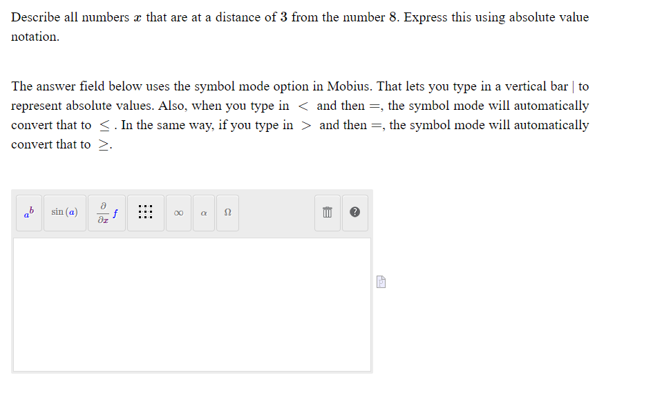 Solved Describe All Numbers X That Are At A Distance Of 3