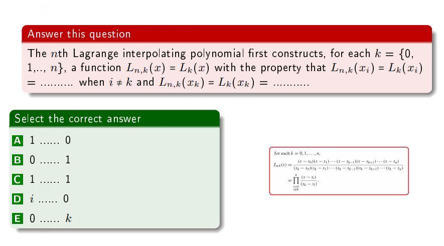 Solved Answer this question The nth Lagrange interpolating | Chegg.com