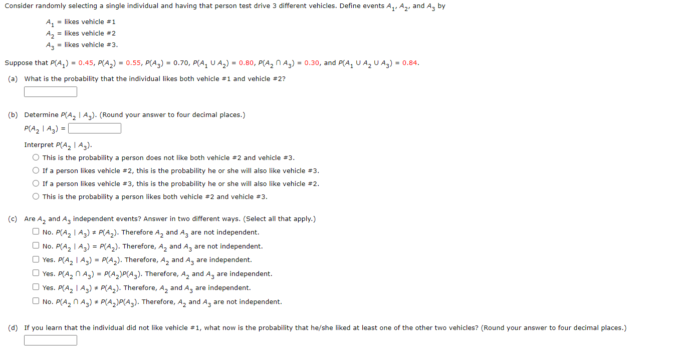 Solved Consider randomly selecting a single individual and | Chegg.com