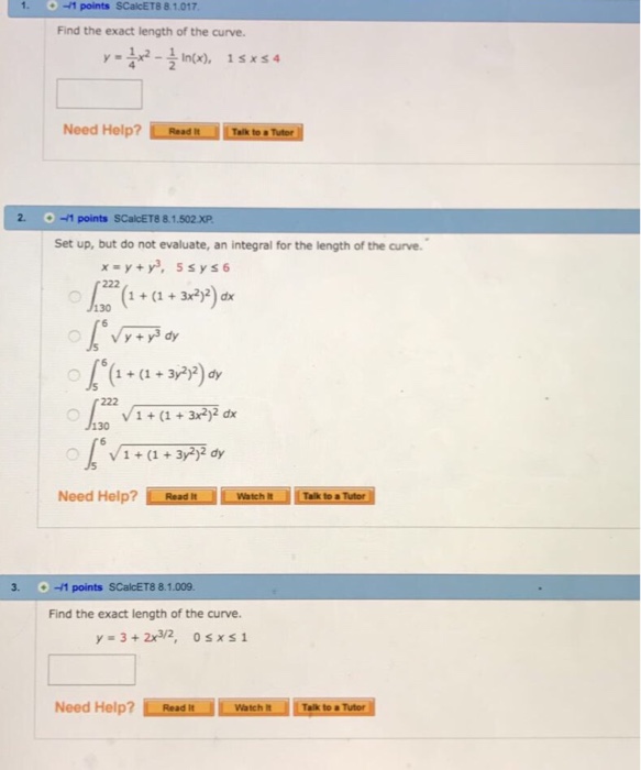 Solved Find the exact length of the curve. y = 1/4 x^2 - | Chegg.com