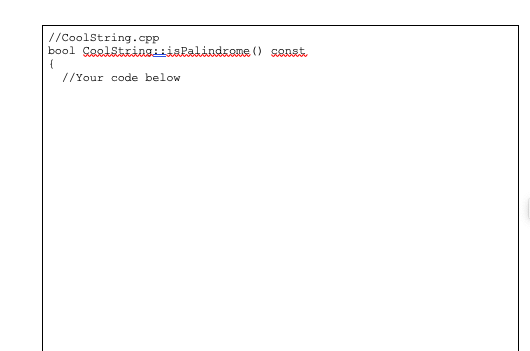 Solved [28pts] Cool String: Part 2 - Implementation 1. | Chegg.com