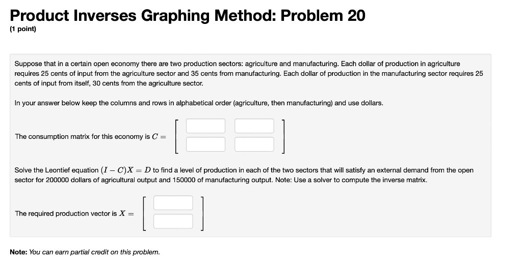 Solved I tried finding the inverse of the identity minus the | Chegg.com