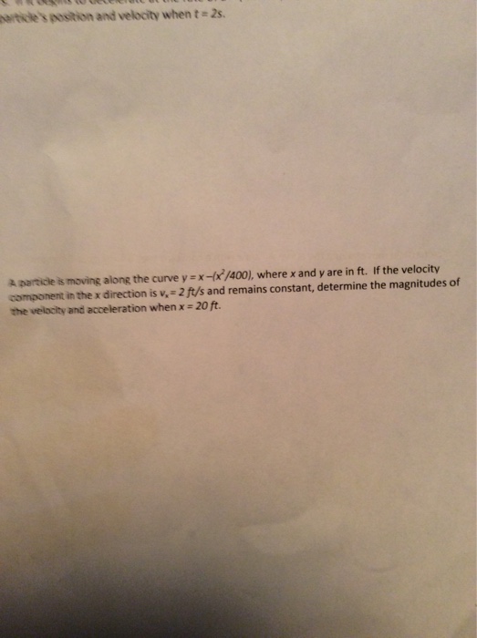 Solved A particle is moving along the curve y = x - | Chegg.com