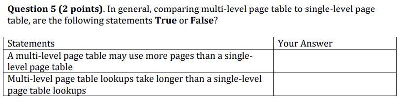 Solved Question 5 (2 points). In general, comparing | Chegg.com