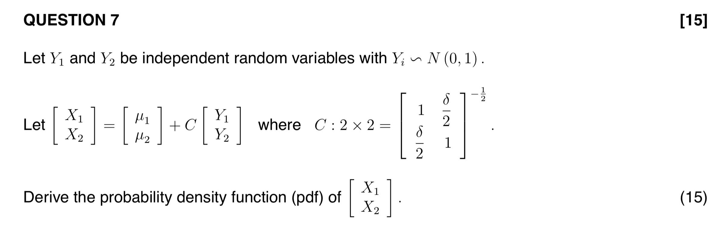 Solved Let Y1 and Y2 be independent random variables with | Chegg.com