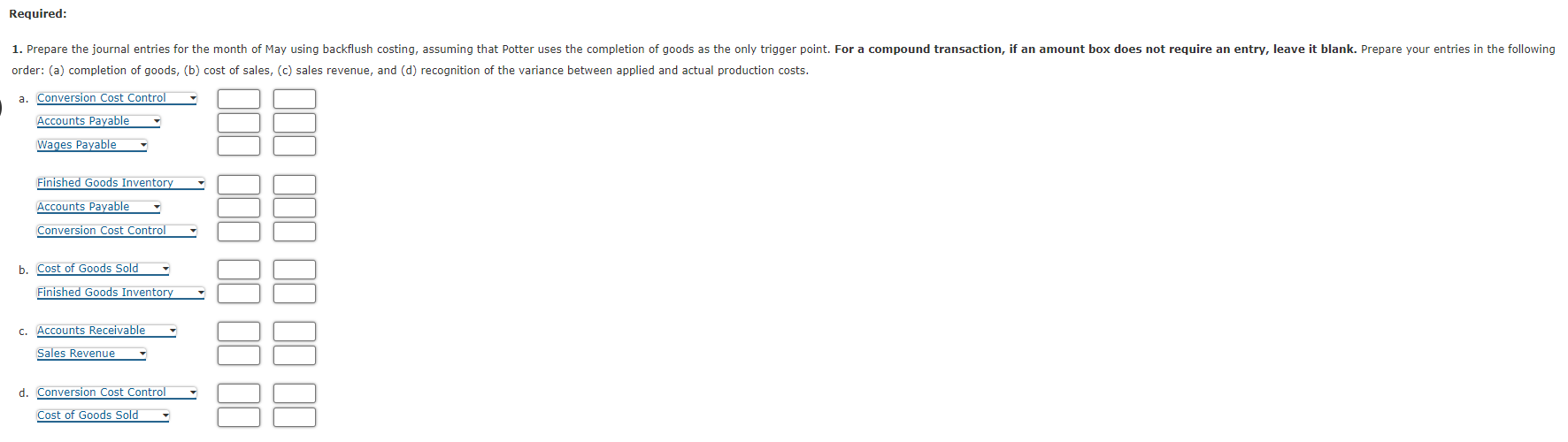 Solved month of June, Potter had the following transactions: | Chegg.com