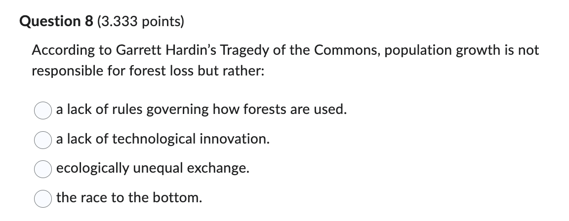 Solved Question 8 (3.333 ﻿points)According to Garrett | Chegg.com
