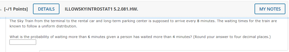 Solved · [-/1 Points] DETAILS ILLOWSKYINTROSTAT1 5.2.081.HW. | Chegg.com