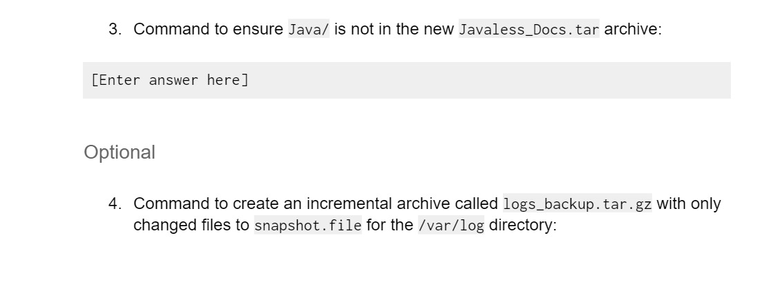 Solved Command to ensure Java/ ﻿is not in the new | Chegg.com