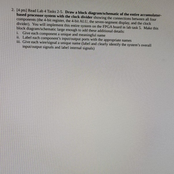 Solved l. (5 pts] Read Lab 4 Task 1 and our lecture on | Chegg.com