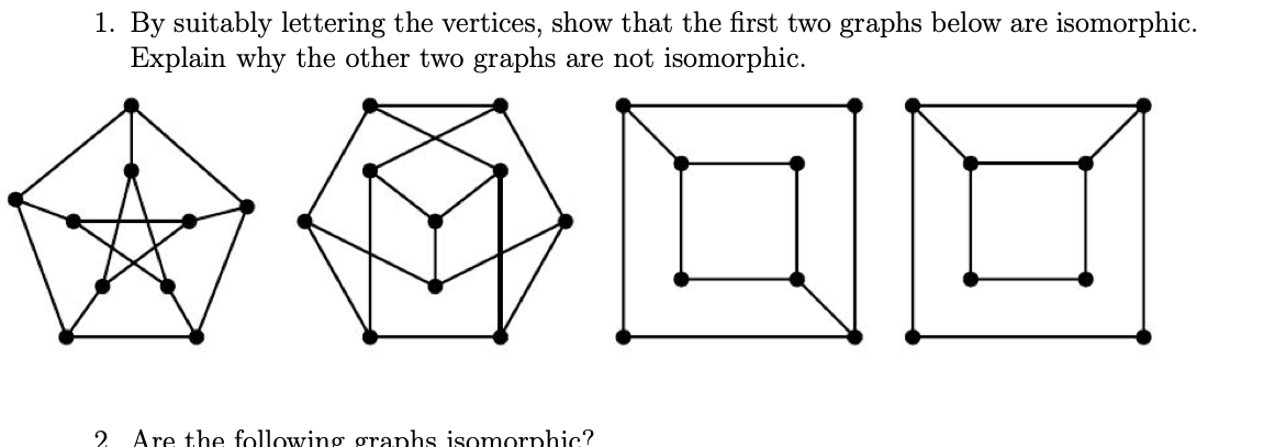 Solved 1. By suitably lettering the vertices, show that the | Chegg.com