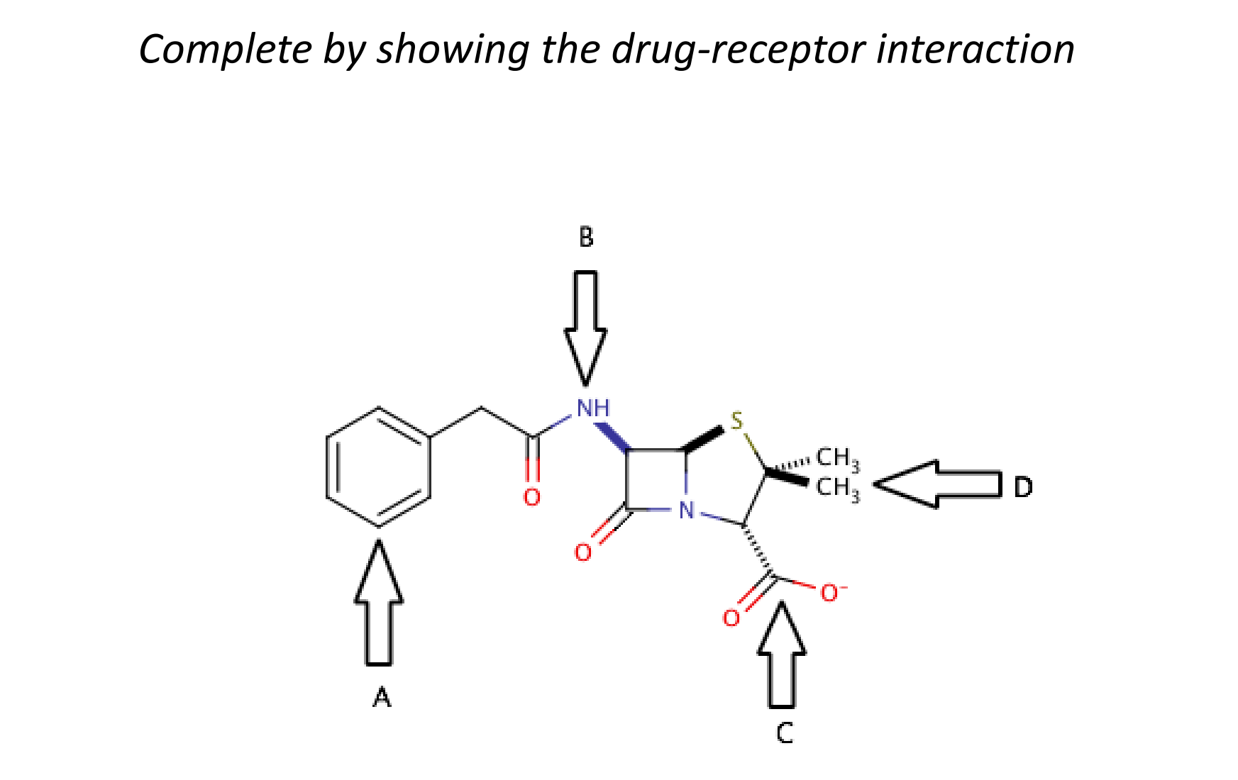 Solved Complete by showing the drug-receptor interaction | Chegg.com