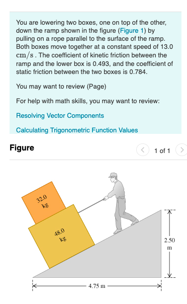 Solved You are lowering two boxes, one on top of the other, | Chegg.com