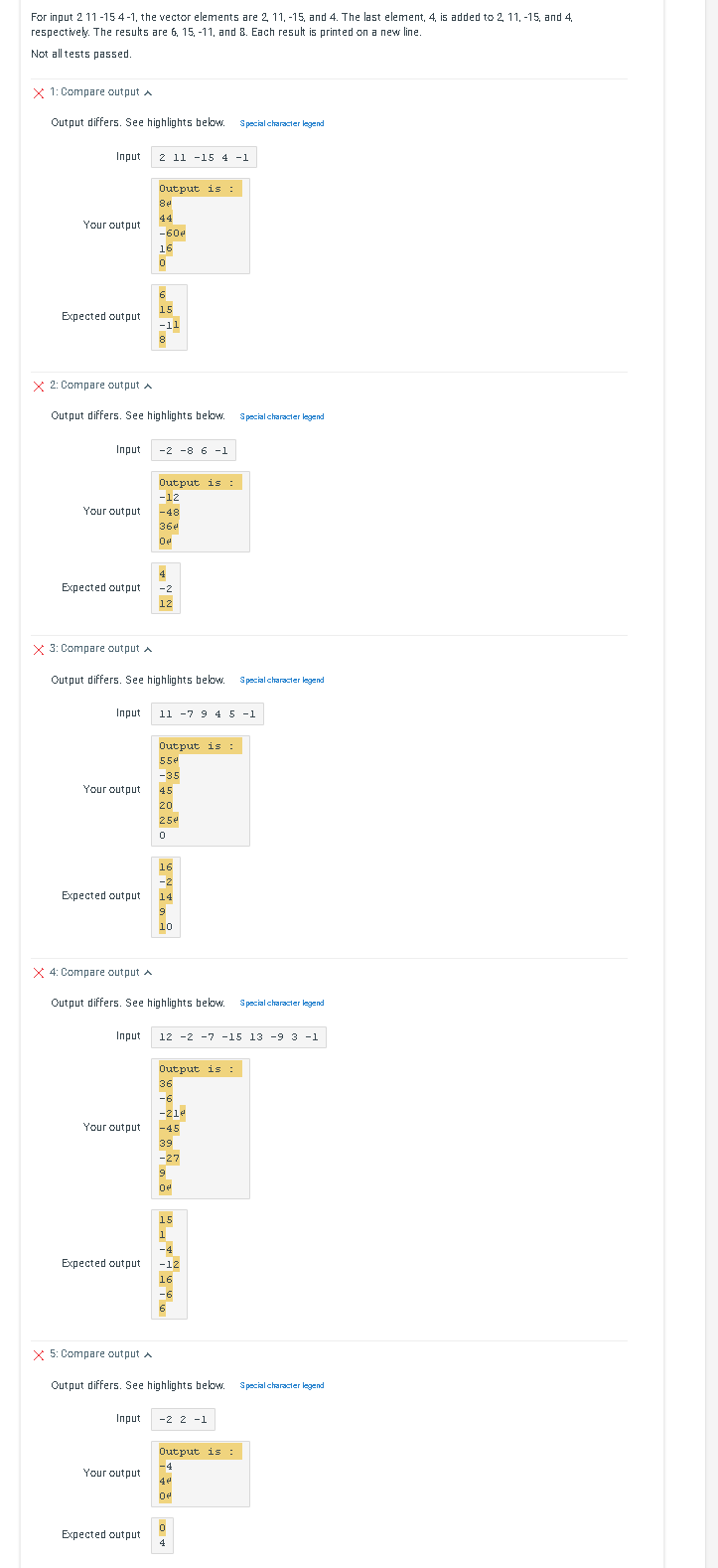Solved 5.5.1: Making and using vectors. C++ ONLY | Chegg.com