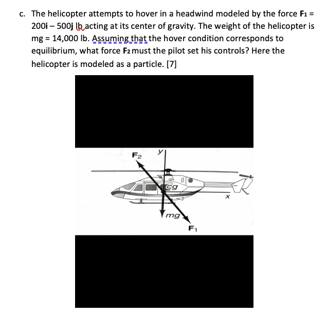 Solved c. The helicopter attempts to hover in a headwind | Chegg.com