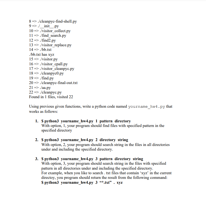 Solved import fnmatch, os, sys listonly = False textexts = | Chegg.com
