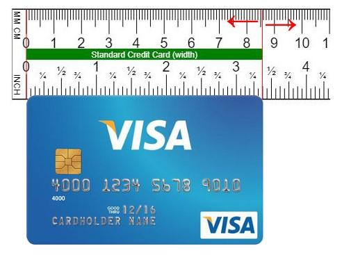Solved What is the width of this credit card and what is | Chegg.com