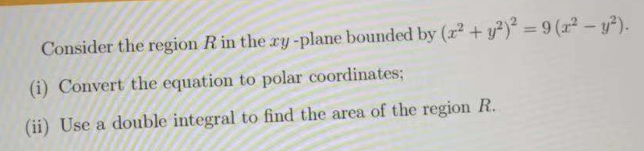 Solved Consider the region R in the xy-plane bounded by (x2 | Chegg.com