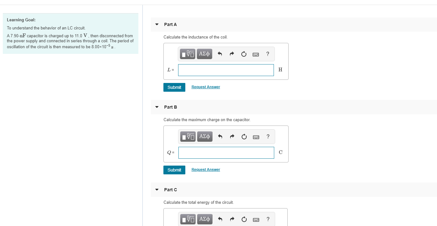 Solved Part A Learning Goal: To understand the behavior of | Chegg.com