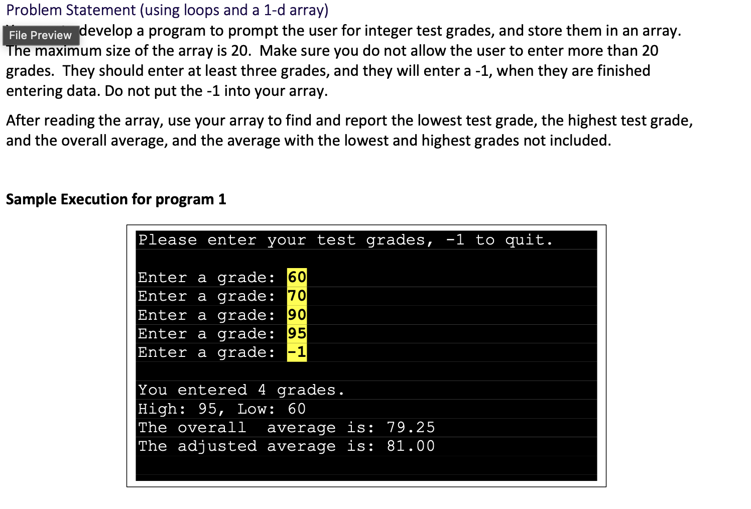 Solved In C ﻿program Problem Statement Using Loops And A 7318