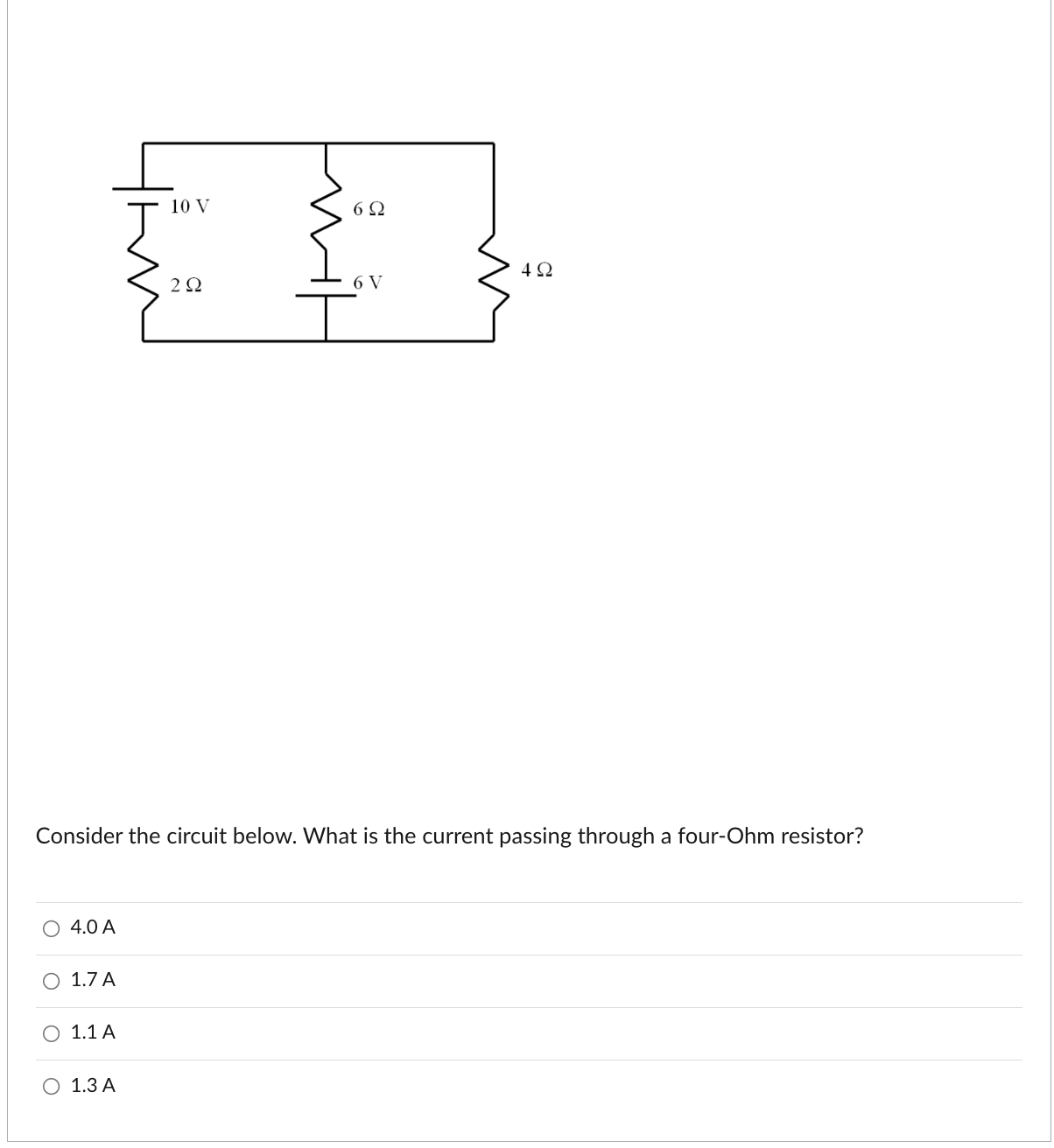 Solved Consider the circuit below. What is the current | Chegg.com