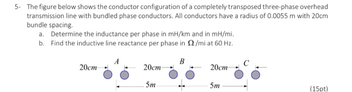 Solved 5- The figure below shows the conductor configuration | Chegg.com