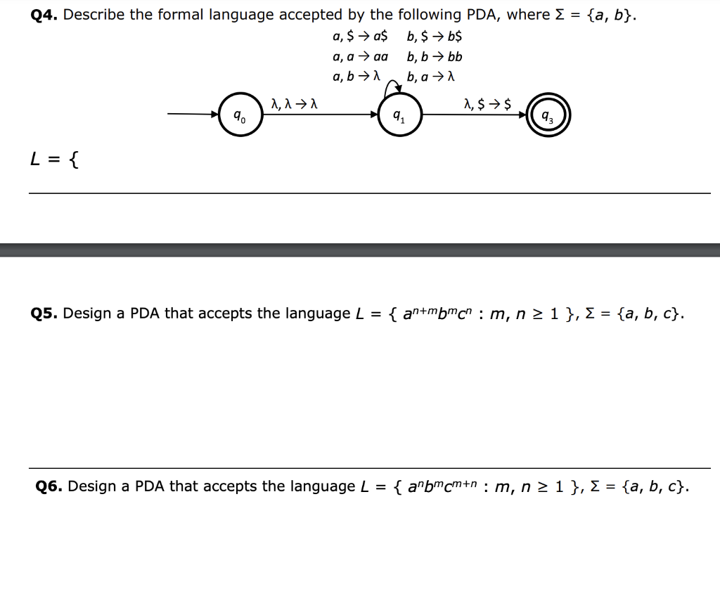 Solved OBJECTIVES: Introduce Push-Down Automata (PDA). | Chegg.com