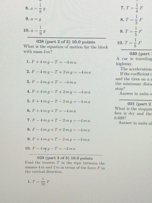 Solved Help with 3 part physics problem #27-#29. | Chegg.com