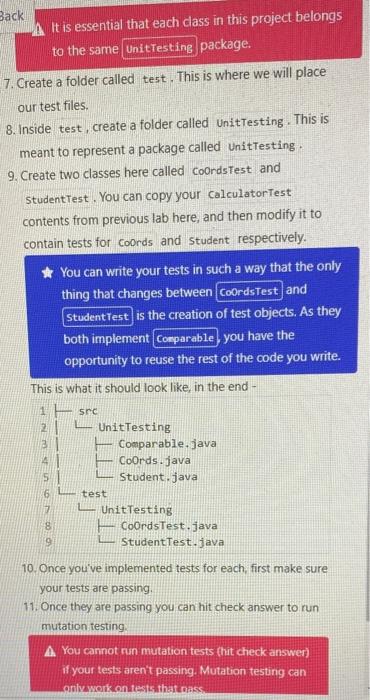 Solved In this lab, we are going to write tests for the | Chegg.com
