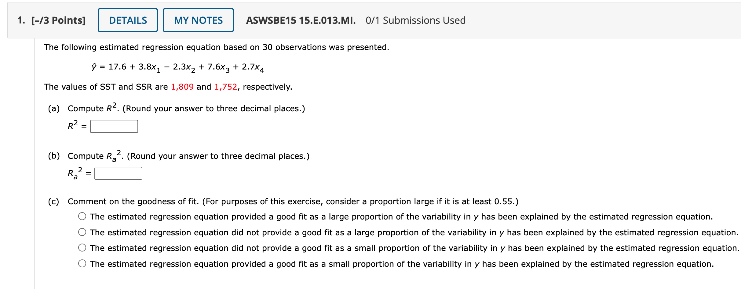 Solved The following estimated regression equation based on | Chegg.com