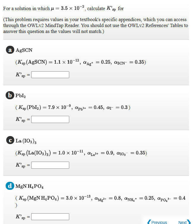 Solved For a solution in which u = 3.5 x 10-2, calculate | Chegg.com