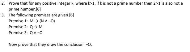 Solved 2. Prove that for any positive integer k, where k>1, | Chegg.com