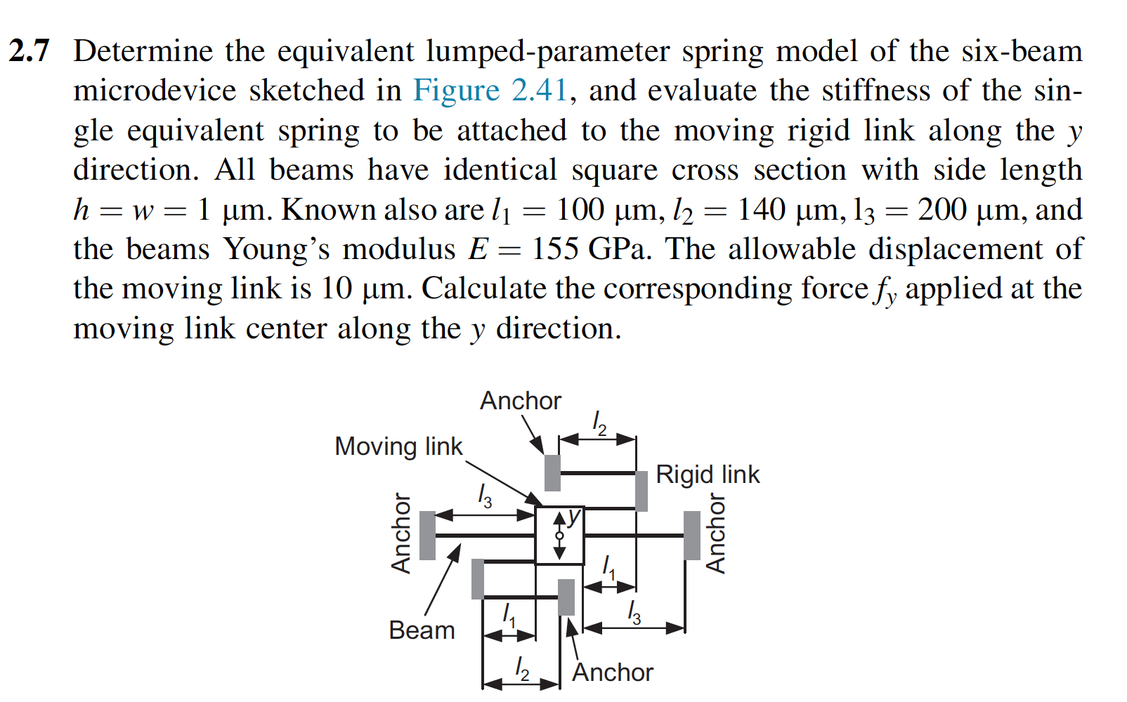 Solved .7 Determine the equivalent lumped-parameter spring | Chegg.com