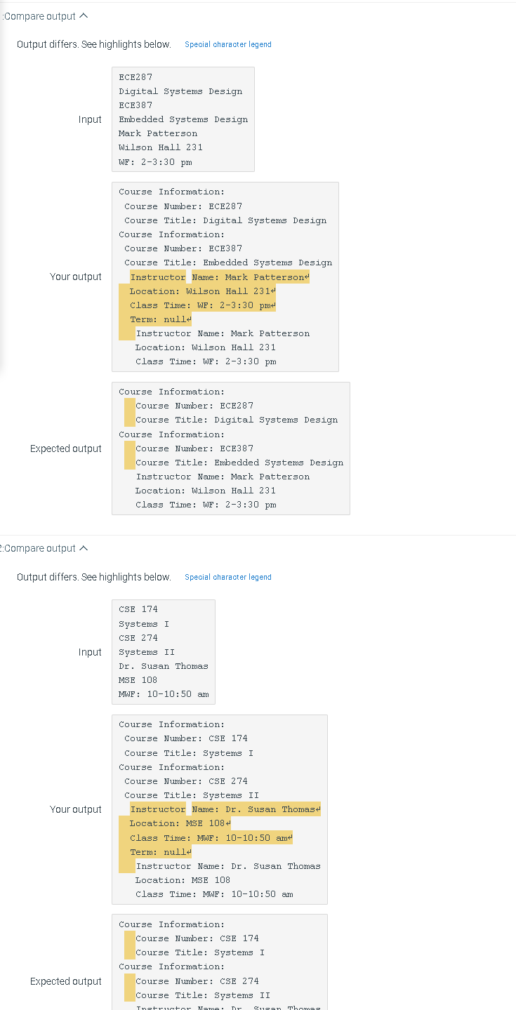Solved Need help to correct code and clear output error JAVA | Chegg.com