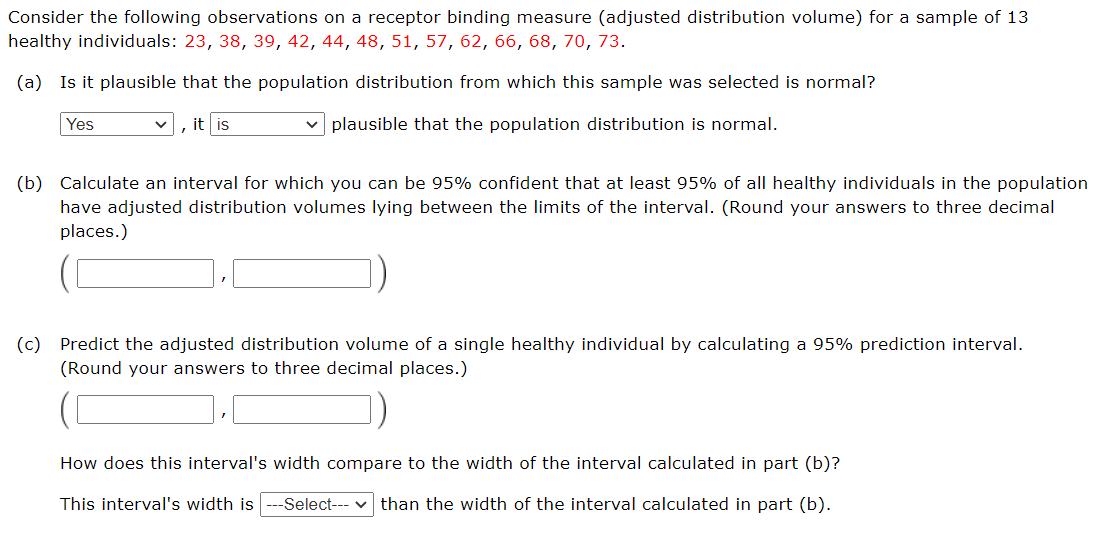 Solved Consider the following observations on a receptor | Chegg.com