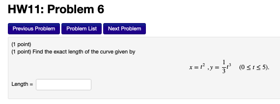 Solved HW11: Problem 5 Previous Problem Problem List Next | Chegg.com