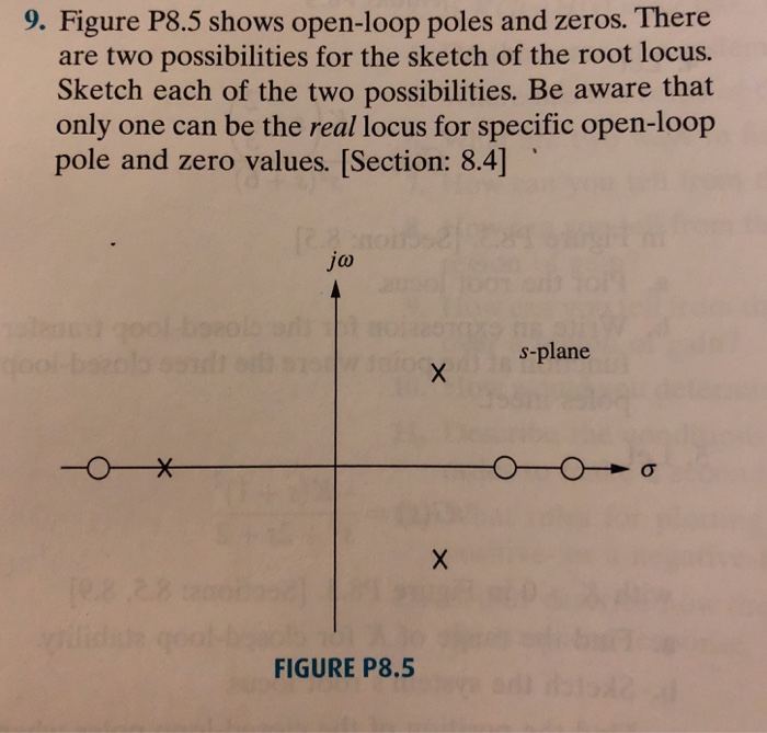 Solved 9. Figure P8.5 shows open-loop poles and zeros. There | Chegg.com