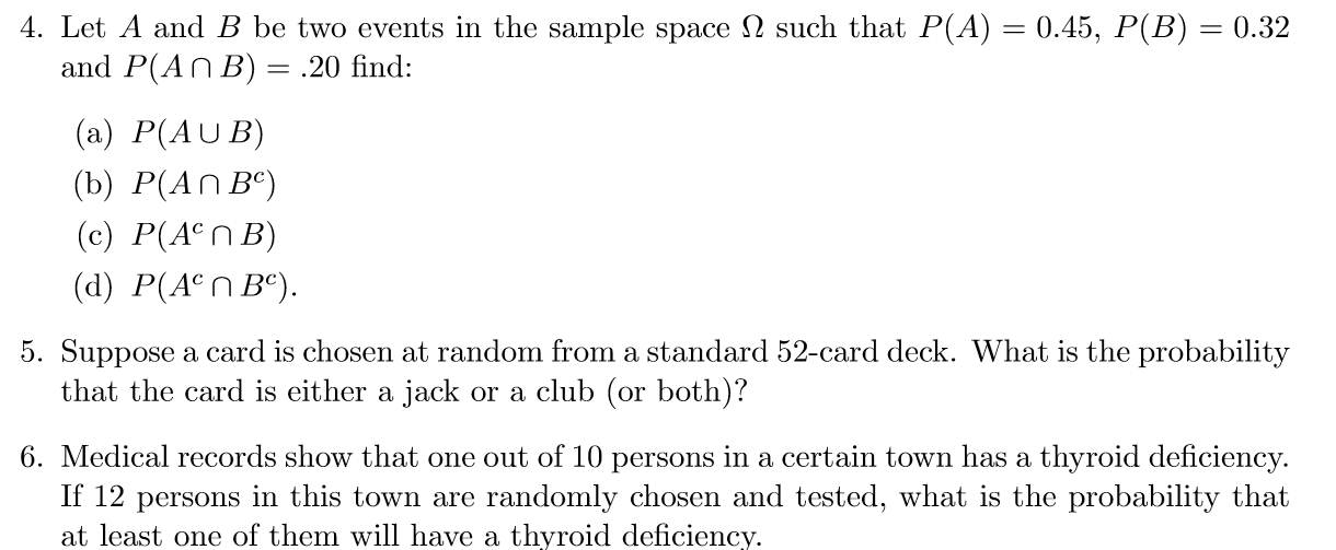 Solved 4. Let A and B be two events in the sample space 2 | Chegg.com