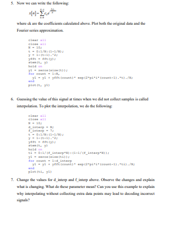please plot the result and attach pictures from them | Chegg.com