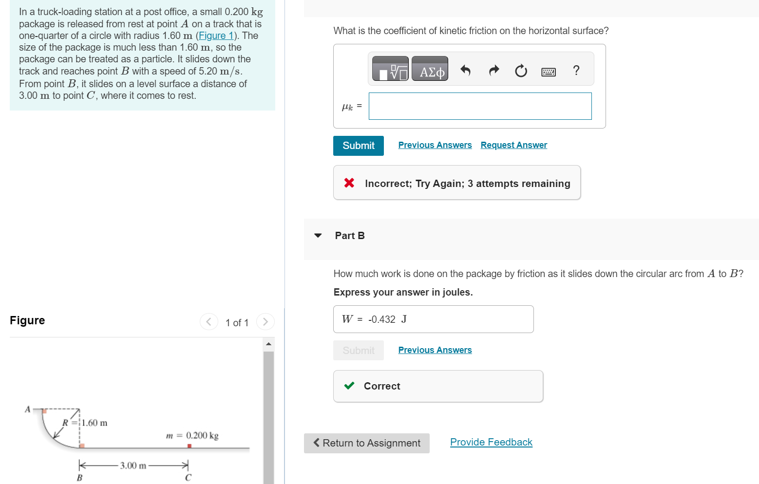 Solved In a truck-loading station at a post office, a small | Chegg.com