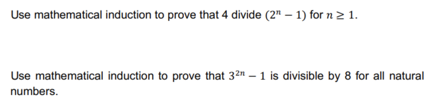 Solved Use mathematical induction to prove that 4 ﻿divide | Chegg.com