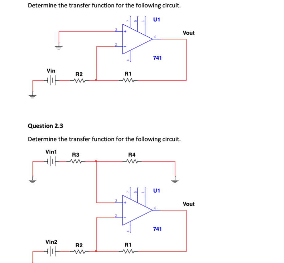 Solved Determine the transfer function for the following | Chegg.com