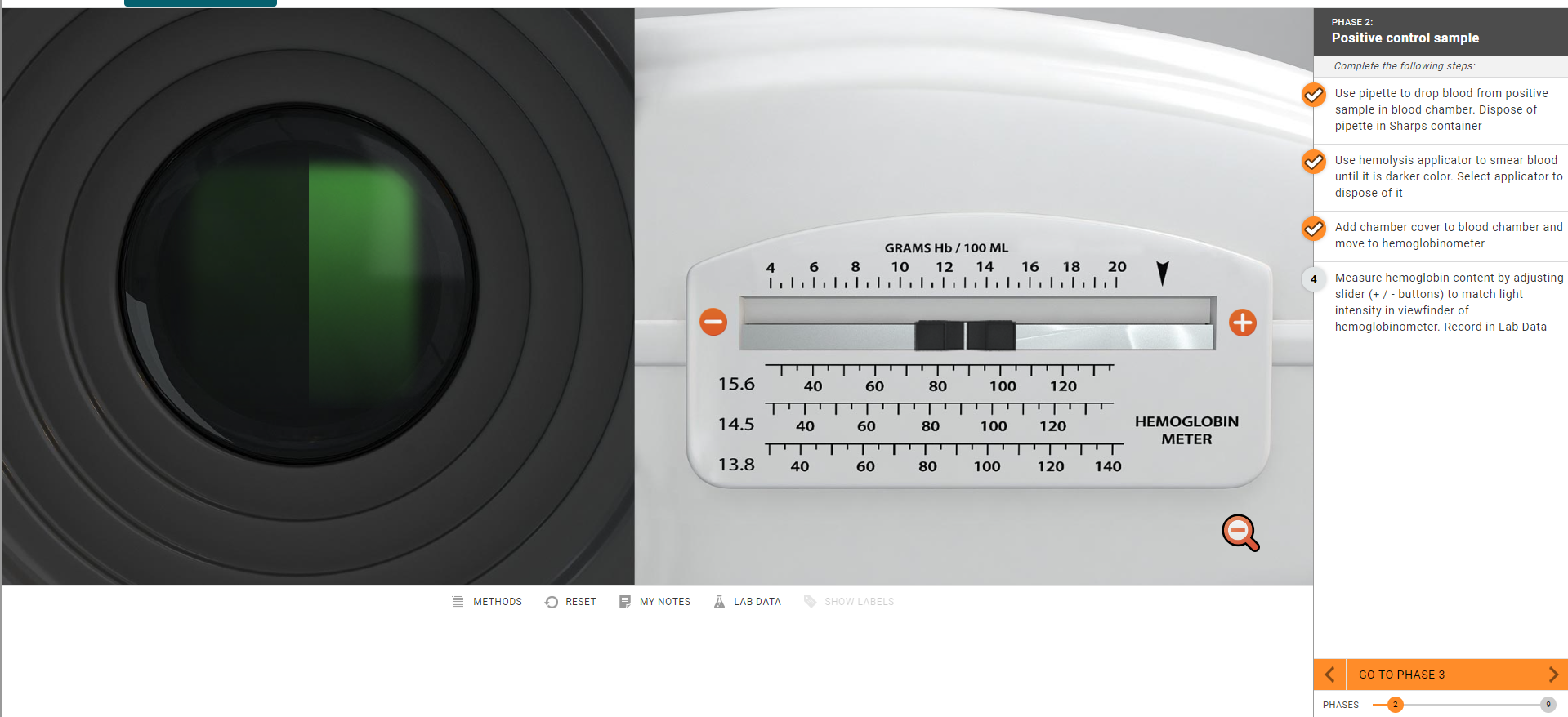 Solved METHODSRESETGRAMS Hb / 100 ﻿ML15.614.513.8HEMOGLOBIN | Chegg.com