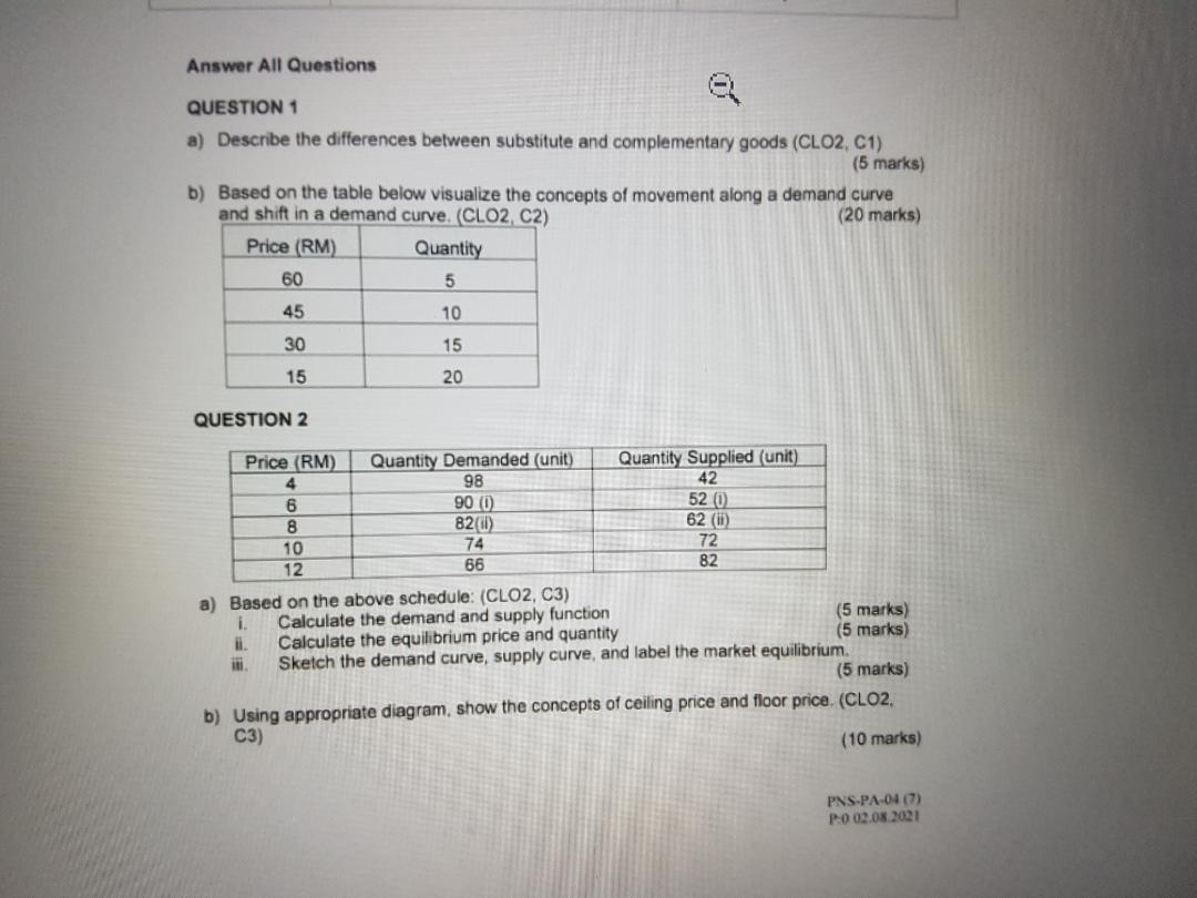 Solved Answer All Questions o QUESTION 1 a) Describe the | Chegg.com