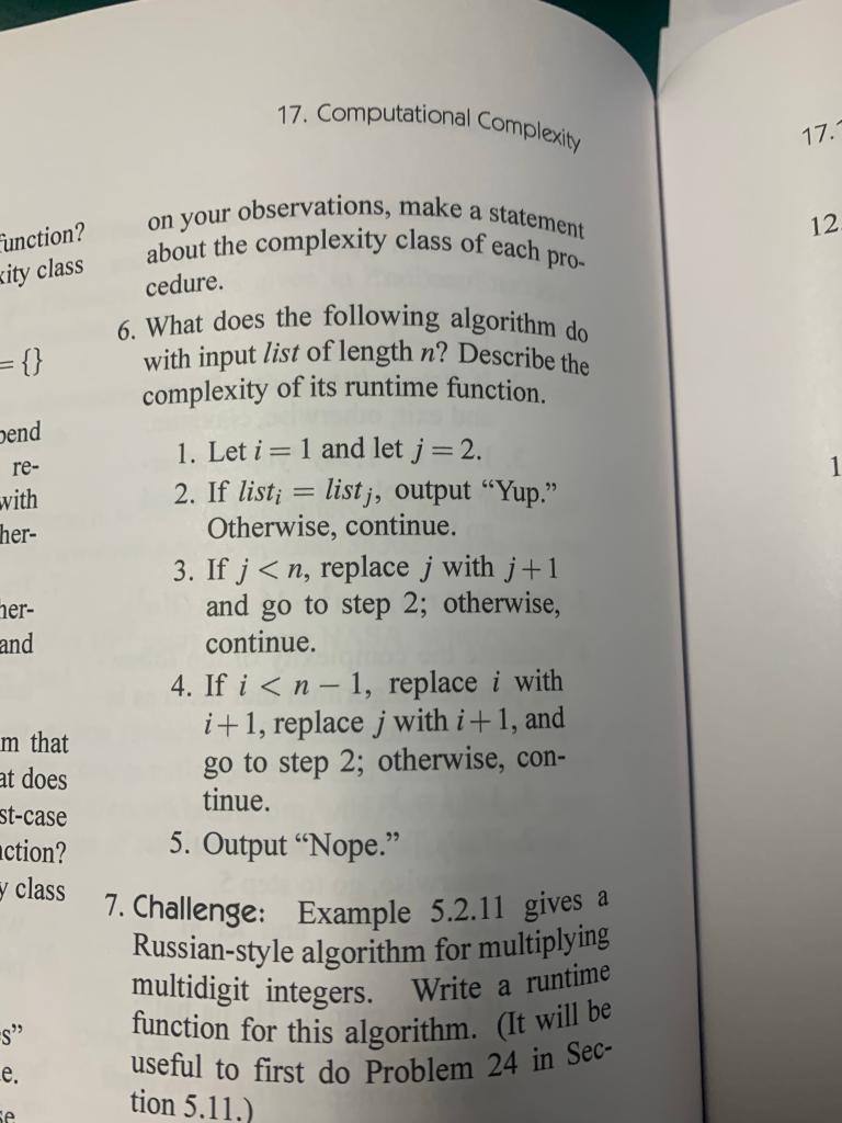 Solved What does the following algorithm do with the input | Chegg.com