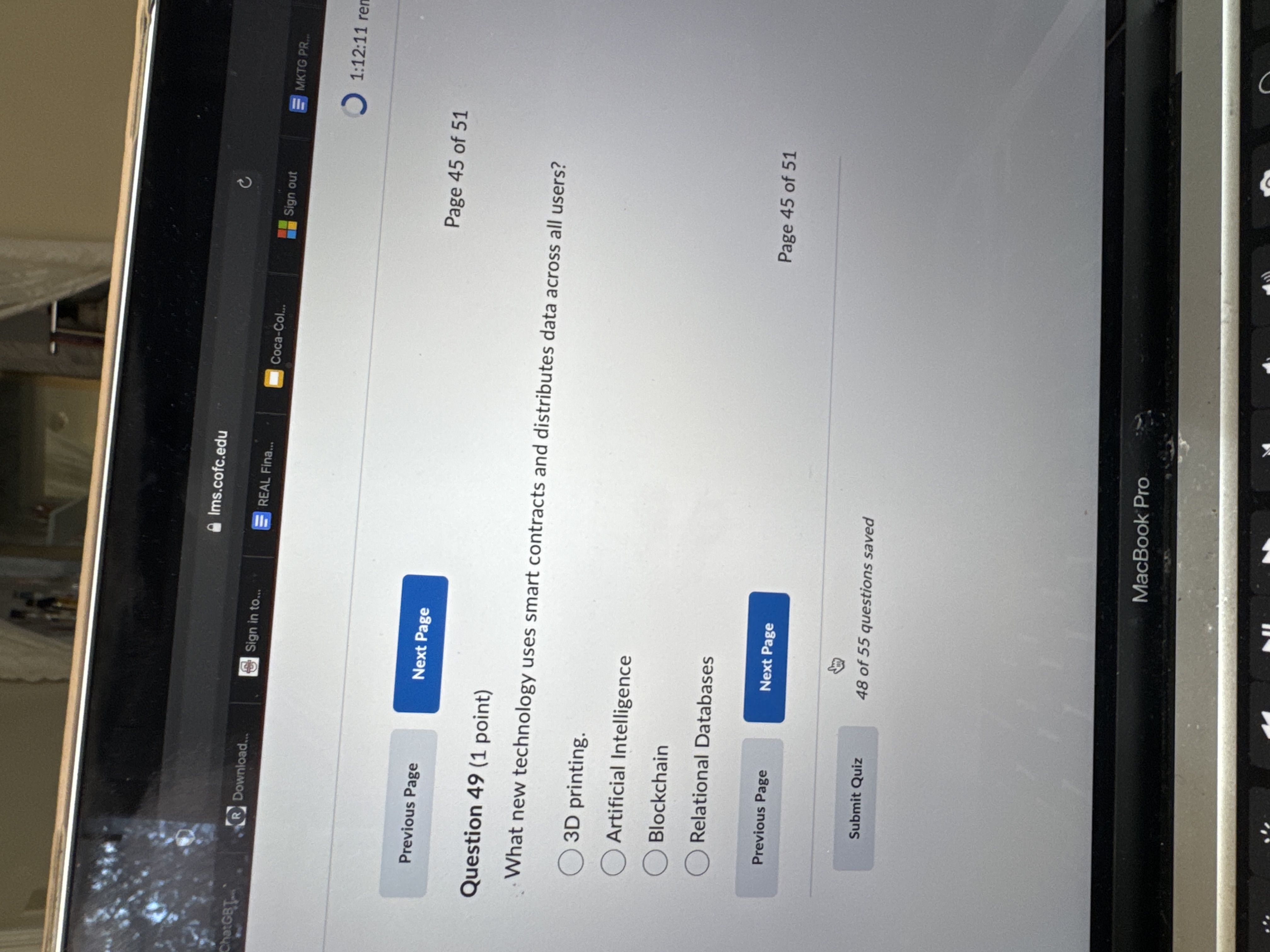 Solved Question 49 (1 ﻿point)What new technology uses smart | Chegg.com