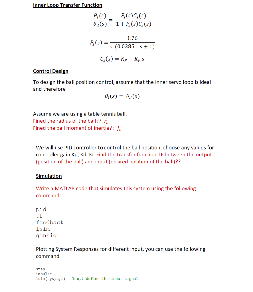 Ball Balancer Tasks: 1. Identify all the forces | Chegg.com