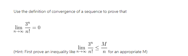 Solved Use the definition of convergence of a sequence to | Chegg.com