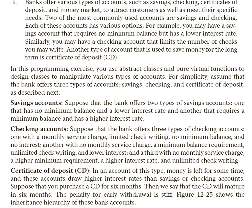Solved 5. Banks offer various types of accounts, such as | Chegg.com